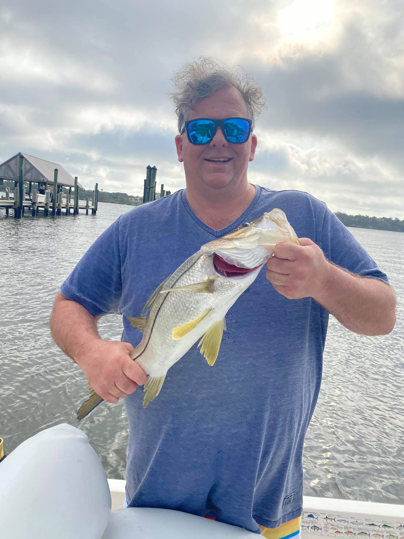 Night Time Dock Light Fishing In Jensen Beach